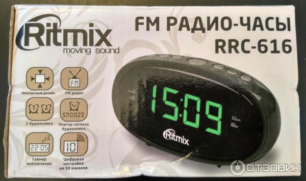Отзыв о Часы с радио Ritmix RRC-616 | Компактные радио-часы с хорошо видимыми цифрами и 2-мя ...