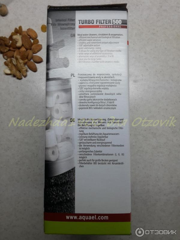 Отзыв о Фильтр аквариумный внутренний Aquael Turbo 500 | Качественный ...
